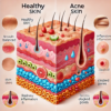 Understanding Acne: Anatomy of Skin Layers and Sebaceous Glands